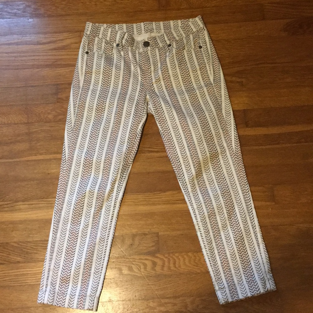 Modern, Cuffed, Crop Pants From The Loft - Gem